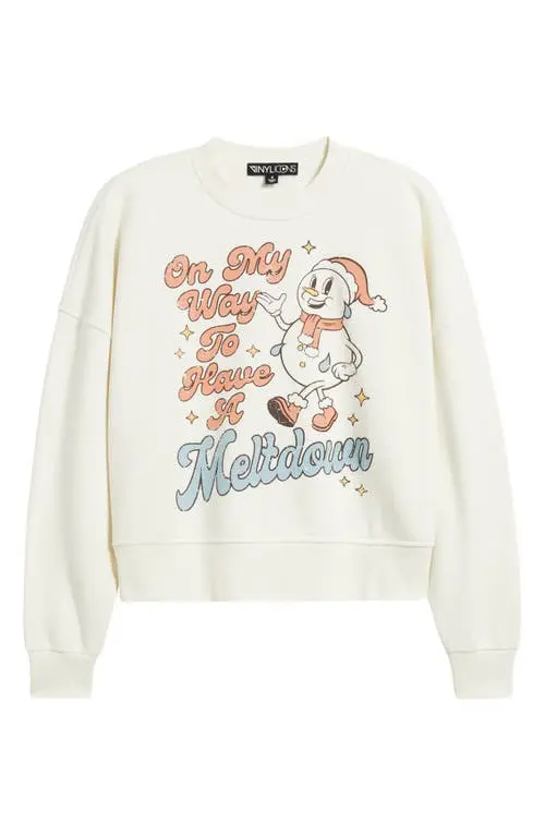 VINYL ICONS Meltdown Snowman Graphic Sweatshirt