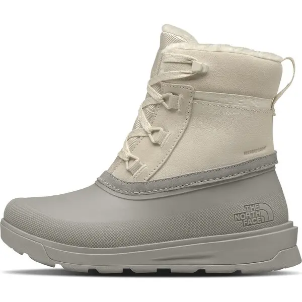 The North Face Shellista V Waterproof Insulated Short Boot - White Dune/soapstone