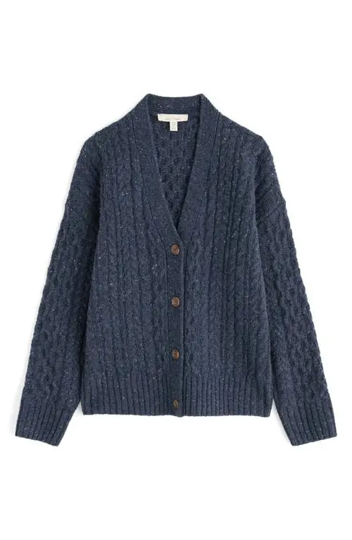 SEASALT CORNWALL Merino Wool Blend Cable Knit Cardigan