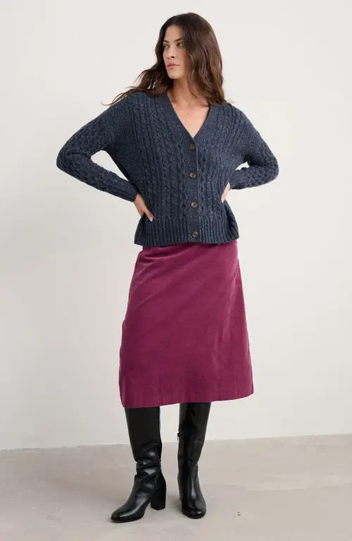 SEASALT CORNWALL Merino Wool Blend Cable Knit Cardigan
