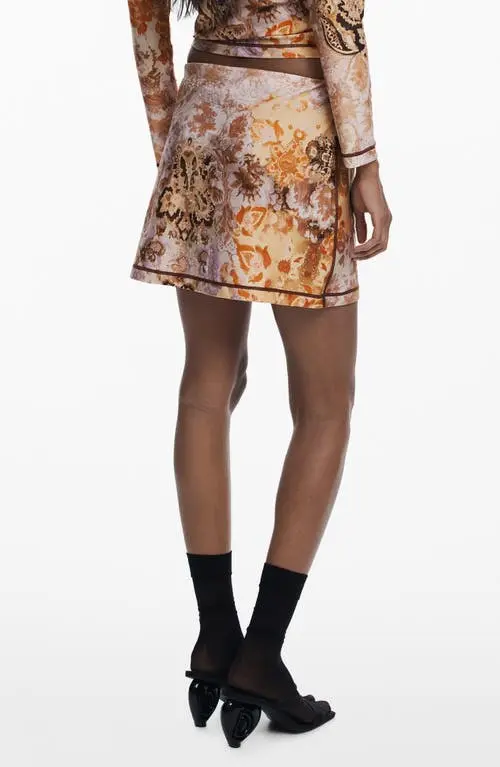 Desigual Textured Floral Miniskirt