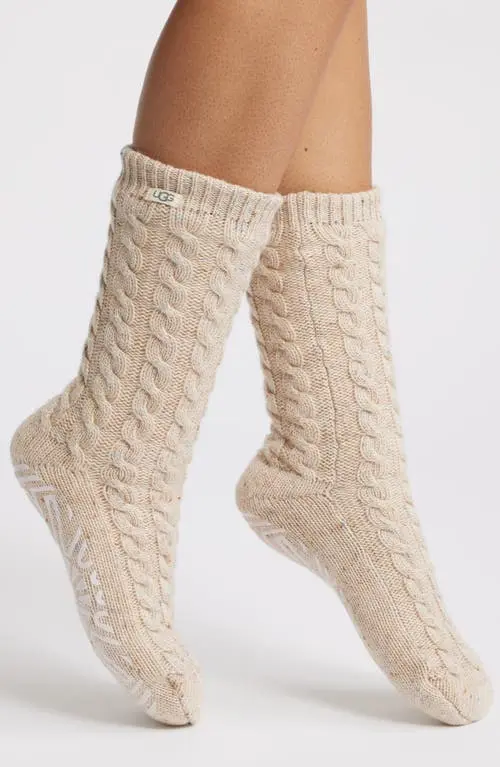 UGG Elowyn Fleece-lined Crew Socks - Cream Confetti