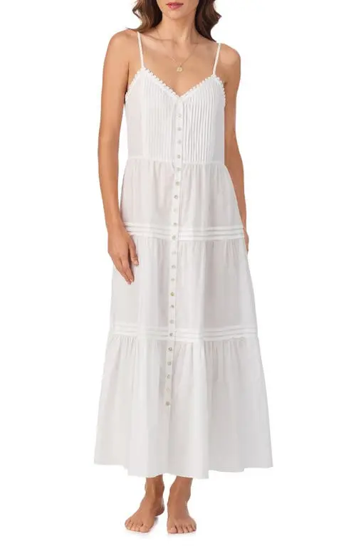 Eileen West Sleeveless Cotton Ballet Nightgown - White