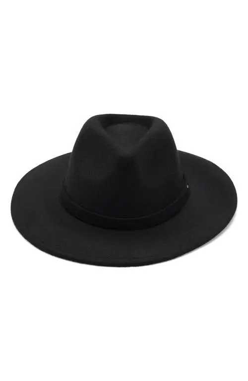 Mango Wool Felt Fedora - Black