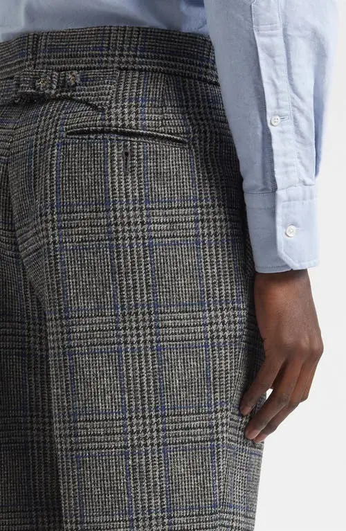 Thom Browne Prince Of Wales Plaid Tweed Tailored Shorts - Medium Grey