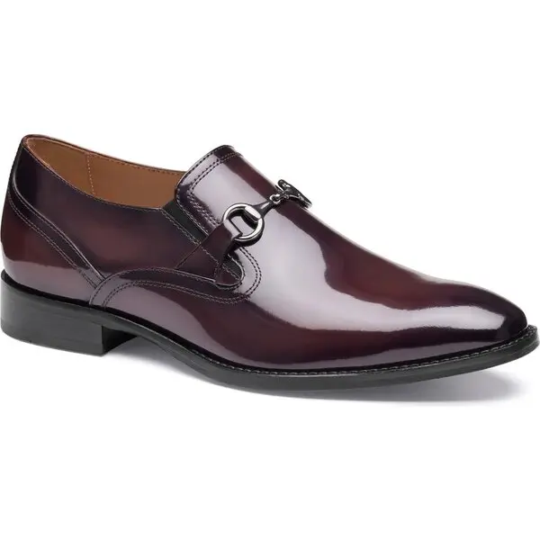 Johnston & Murphy Richland Bit Loafer - Burgundy Brush-off Leather