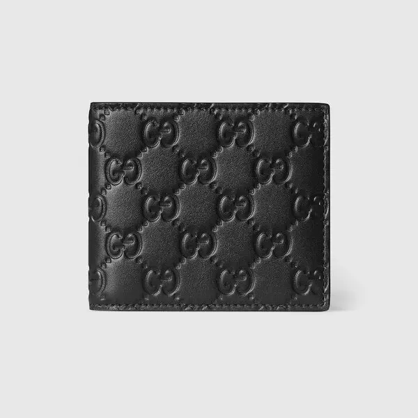Gucci Gg Emblem Bi-fold Wallet - Black