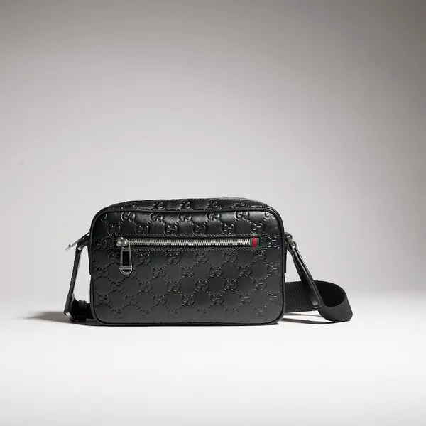 Gucci Gg Emblem Small Crossbody Bag - Black