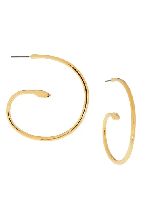 MARLYN SCHIFF Serena Snake Hoop Earrings - Gold