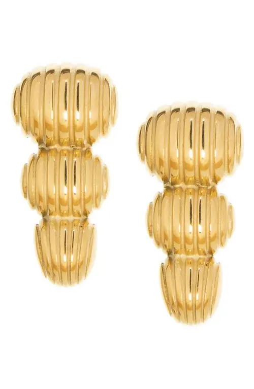 MARLYN SCHIFF Mila Tiered Drop Earrings - Gold