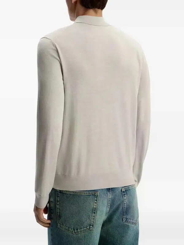 12 STOREEZ Buttoned Polo Shirt - Grey