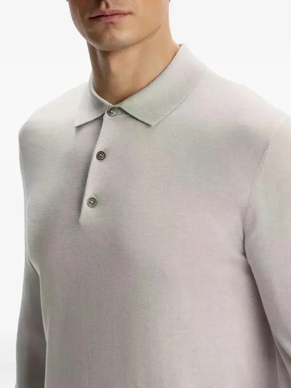 12 STOREEZ Buttoned Polo Shirt - Grey