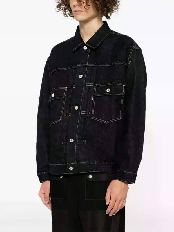 MASTERMIND WORLD Logo-print Denim Trucker Jacket