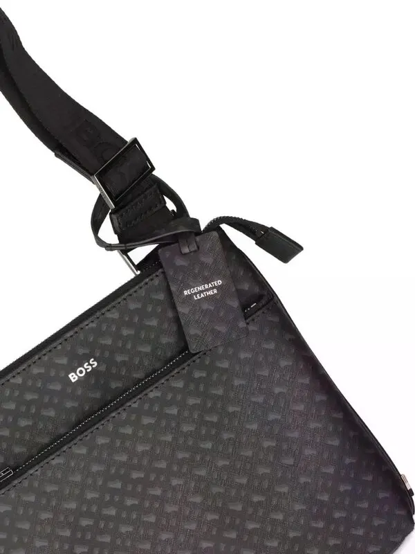 BOSS Monogram Pattern Messenger Bag