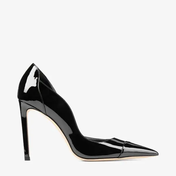JIMMY CHOO Brigitte 100 Patent Leather Pumps - Black