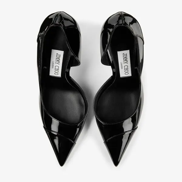 JIMMY CHOO Brigitte 100 Patent Leather Pumps - Black