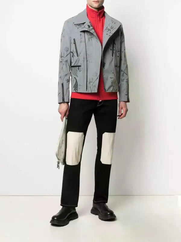 MJB - MARC JACQUES BURTON Graffiti-print Biker Jacket