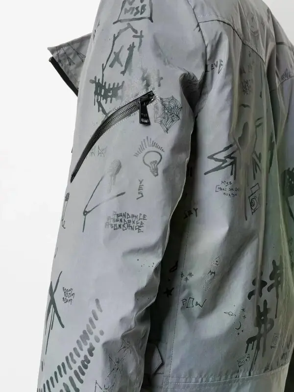 MJB - MARC JACQUES BURTON Graffiti-print Biker Jacket