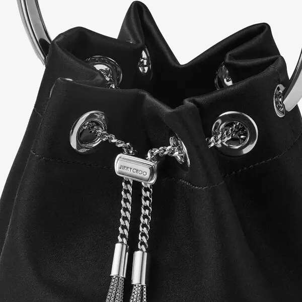 JIMMY CHOO Bon Bon Satin Handbag With Metal Handle