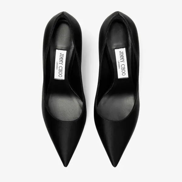 JIMMY CHOO Love 85 Satin Pumps - Black