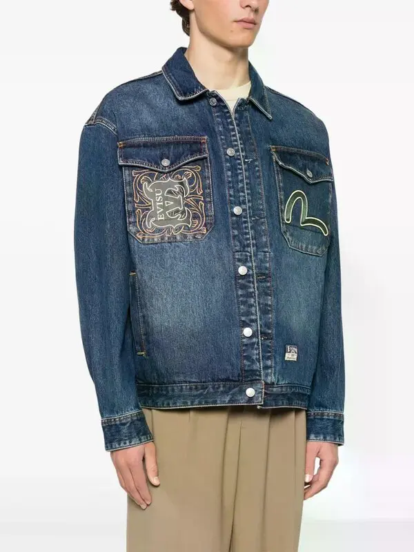 EVISU Embroidered Denim Jacket