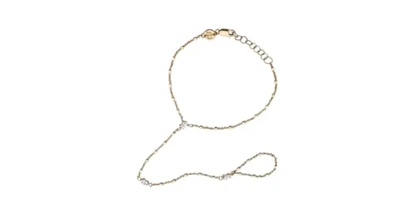 Jennifer Zeuner Jewelry Dakota Handchain In Gold Plated Silver - One-color