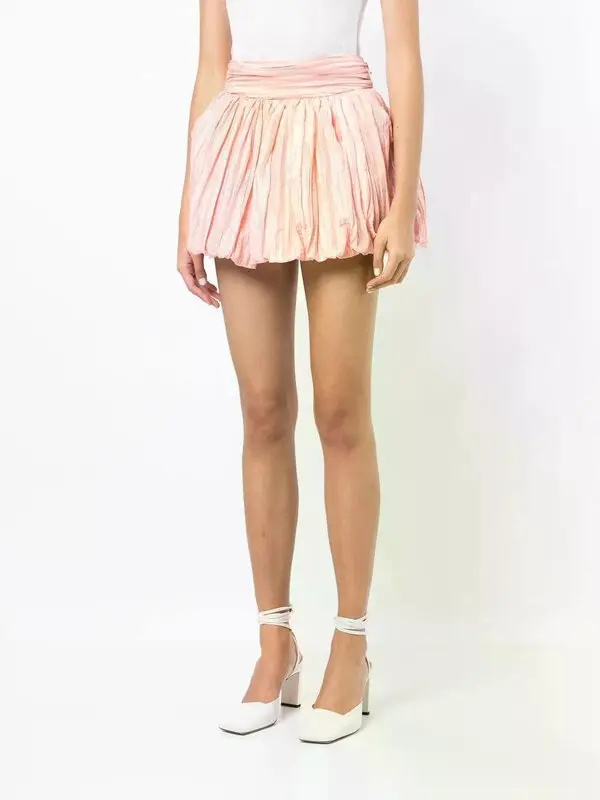 LoveShackFancy Gathered-detail Mini Skirt