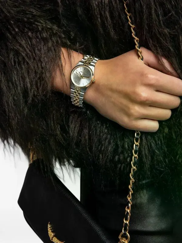 Zadig&Voltaire Quartz Movement Watch With Gold-tone Bezel And Stainless Steel Bracelet