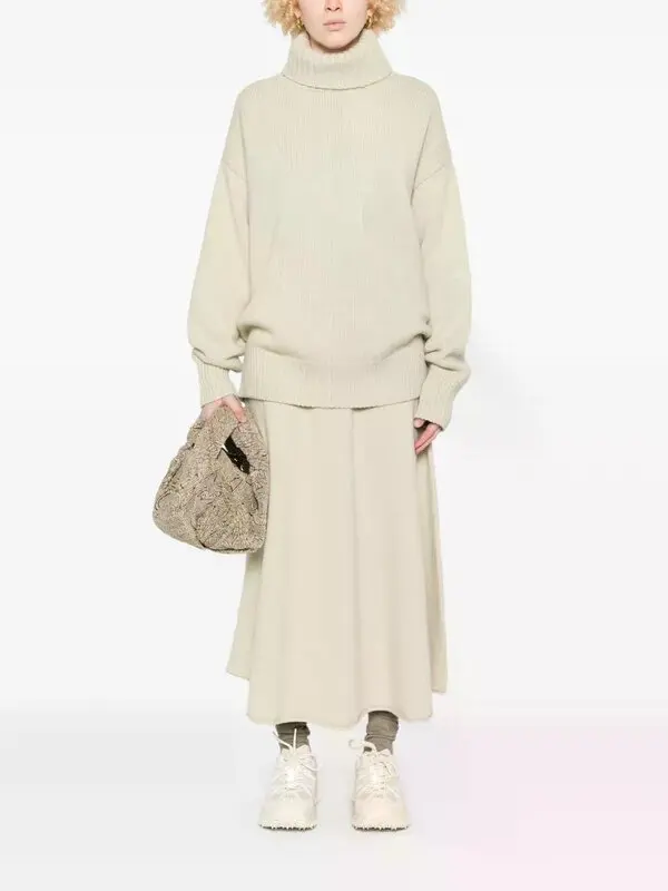 Extreme Cashmere High-waisted Draped Skirt
