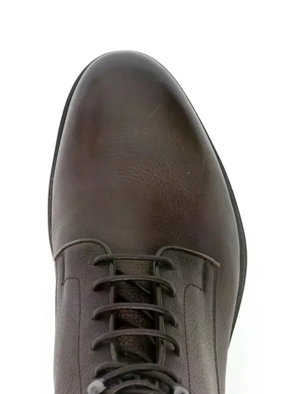 Santoni Lace-up Leather Boots
