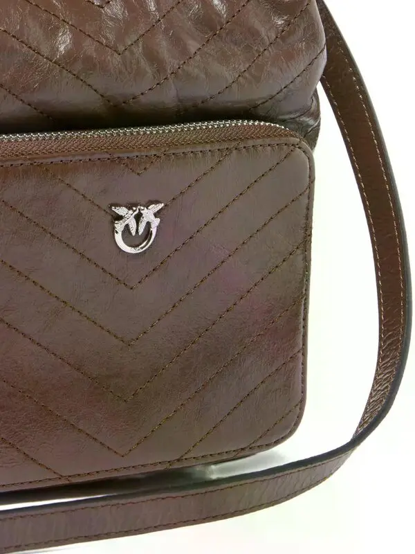 Pinko Small Cargo Leather Bucket Bag