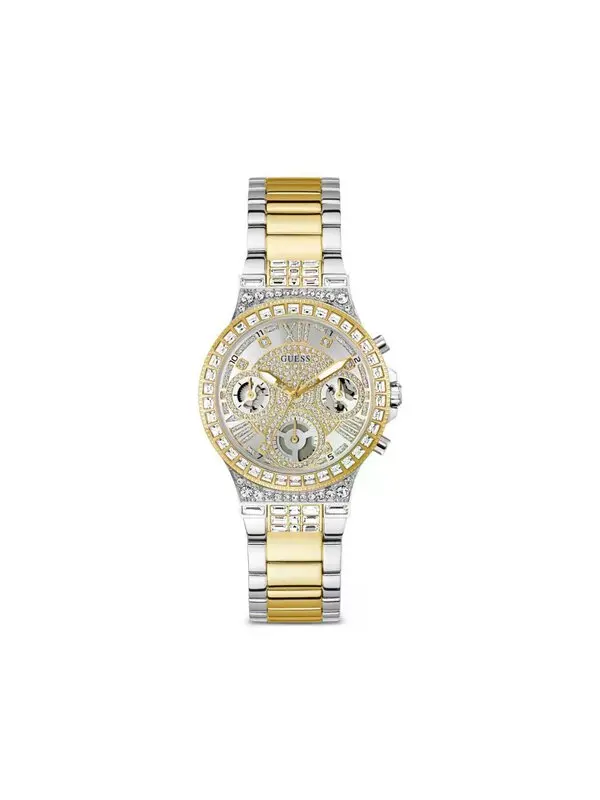 Guess 36mm Crystal-embellished Quartz Watch - Silver