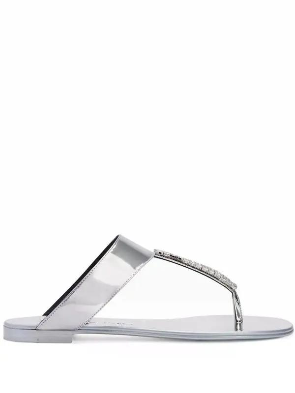 GIUSEPPE ZANOTTI Cleta Crystal-embellished Sandals - Silver
