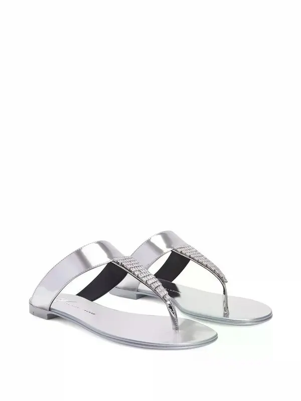 GIUSEPPE ZANOTTI Cleta Crystal-embellished Sandals - Silver