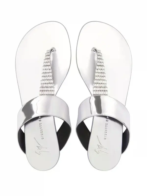 GIUSEPPE ZANOTTI Cleta Crystal-embellished Sandals - Silver