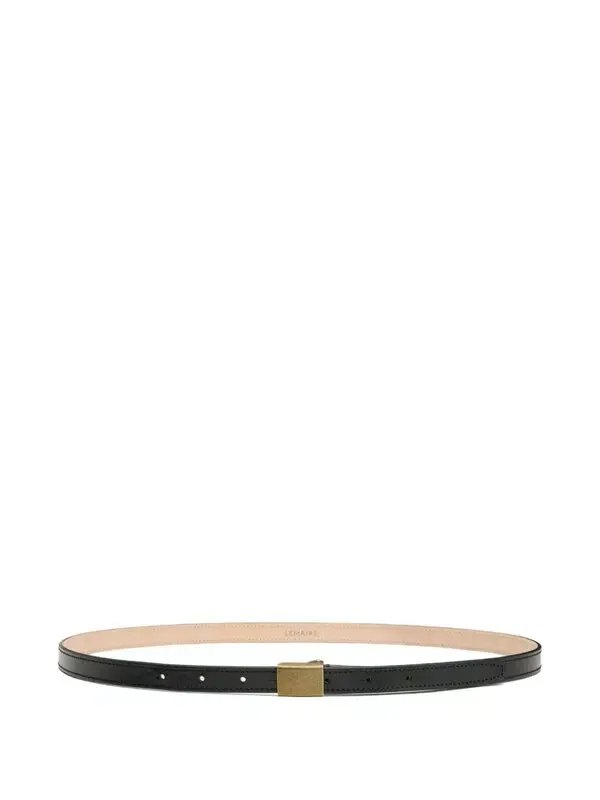 LEMAIRE Textured-buckle Leather Belt - Black