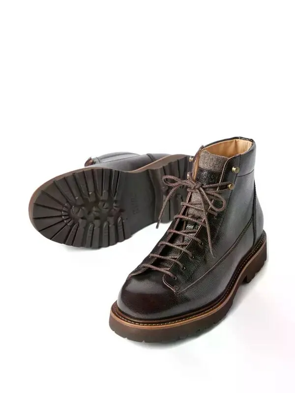 Brunello Cucinelli Leather Hiking Boots