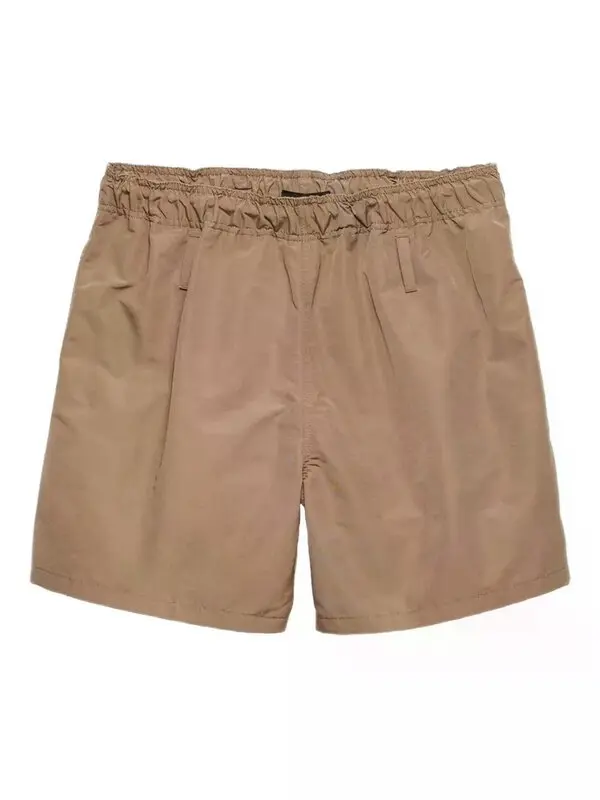 Prada Elasticated-waist Swim Shorts - Brown