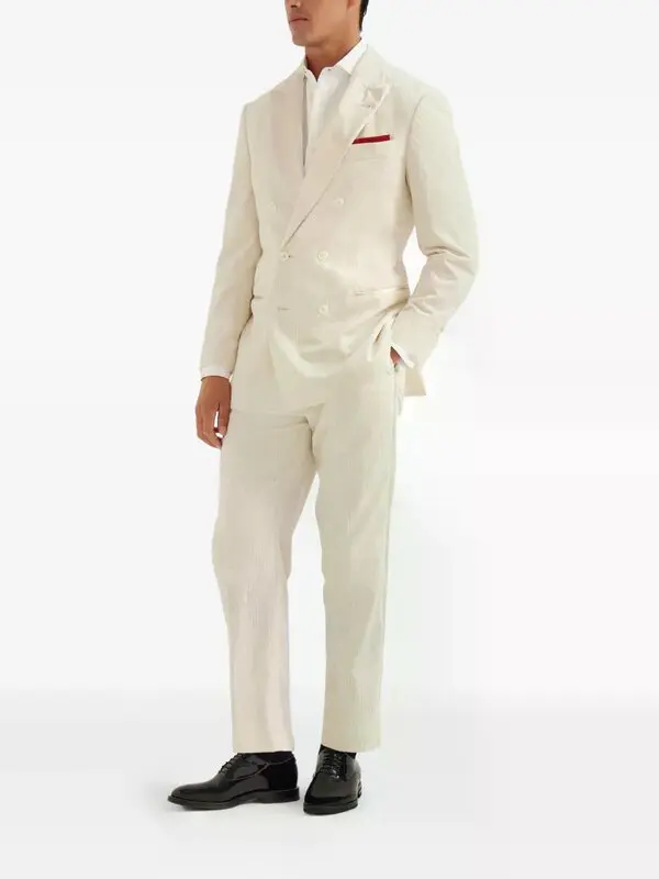 Brunello Cucinelli Peak-lapel Double-breasted Suit