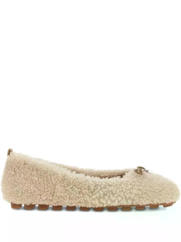 Hogan Shearling Ballerina Shoes