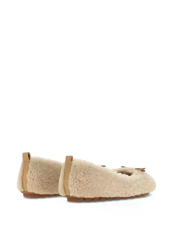 Hogan Shearling Ballerina Shoes