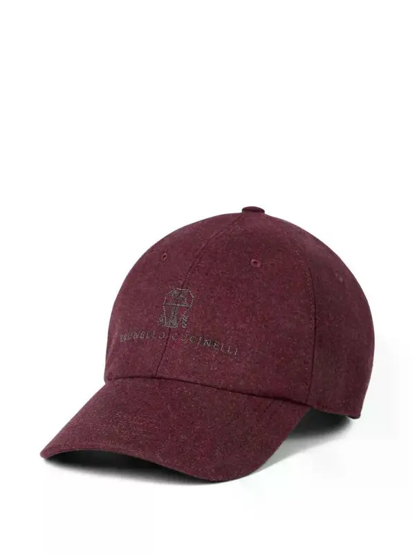 Brunello Cucinelli Embroidered Baseball Cap - Red