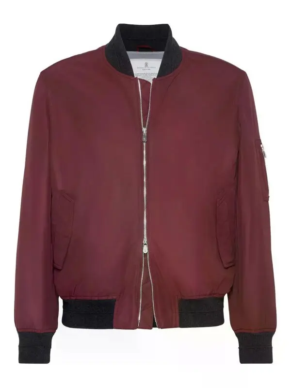 Brunello Cucinelli Padded Bomber Jacket - Red