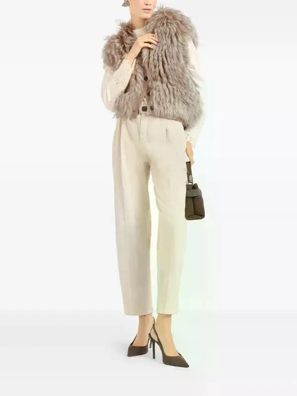 Brunello Cucinelli Lace-cuffs Sweater - Neutrals