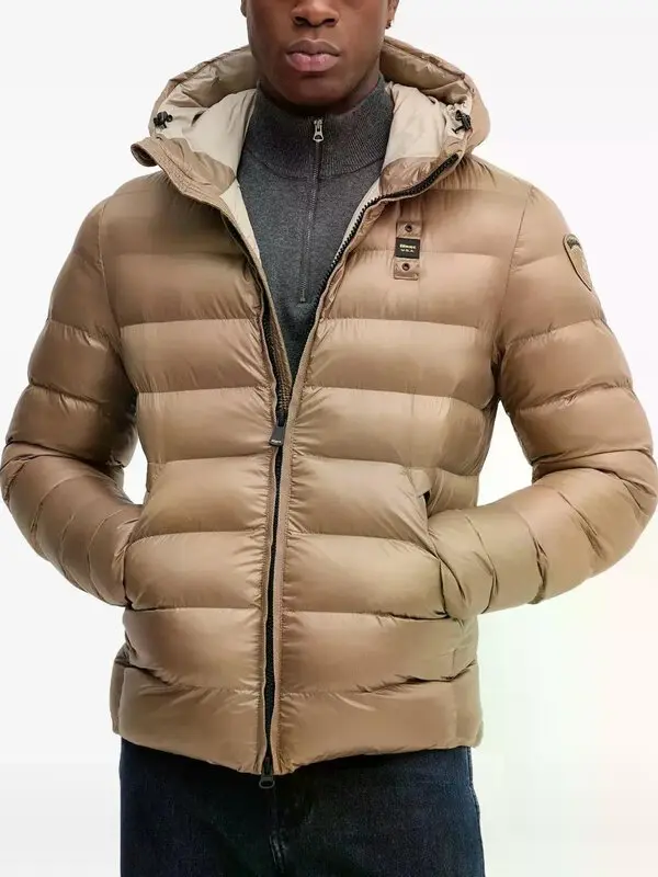 BLAUER. Hooded Padded Jacket - Neutrals