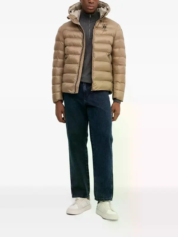 BLAUER. Hooded Padded Jacket - Neutrals