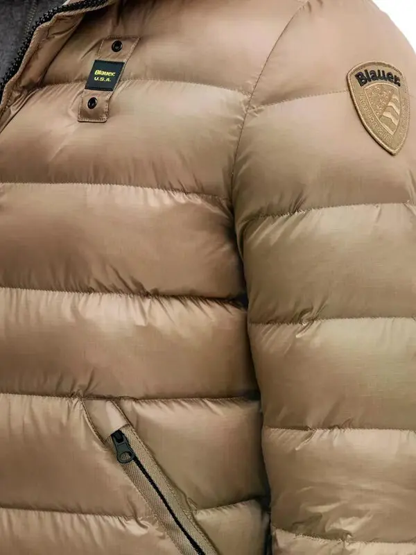 BLAUER. Hooded Padded Jacket - Neutrals