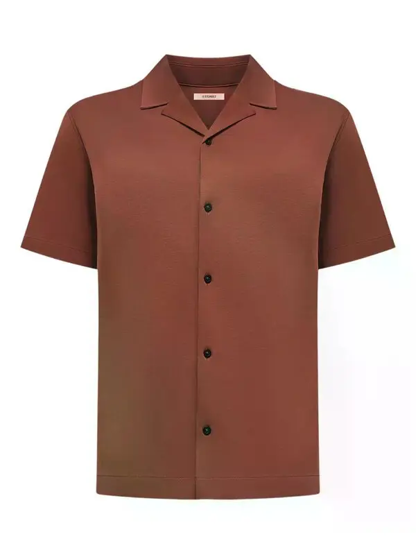 12 STOREEZ Button Pima-cotton Shirt - Red