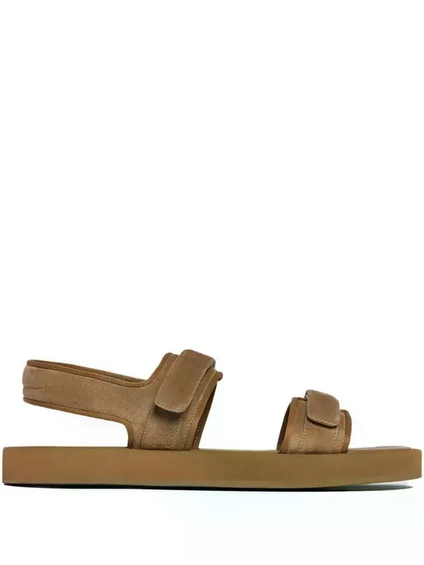 12 STOREEZ Touch-strap Suede Sandals