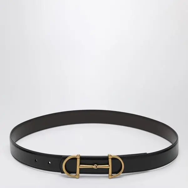 Gucci Reversible Belt With Horsebit - Black
